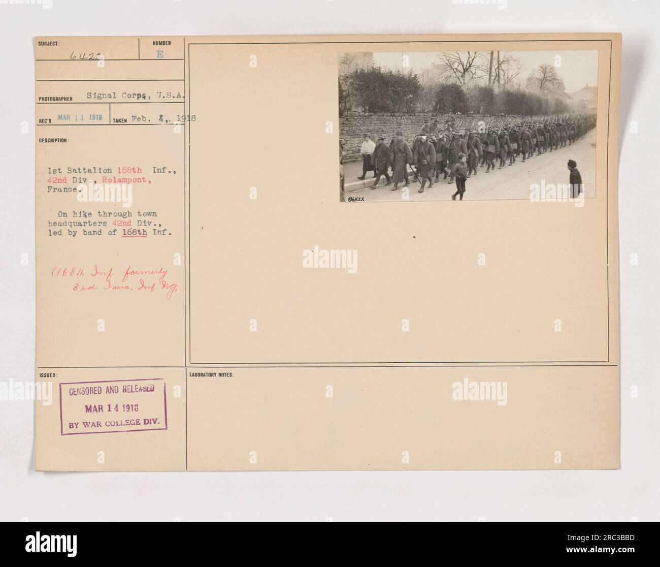 168th infantry hi-res stock photography and images - Alamy