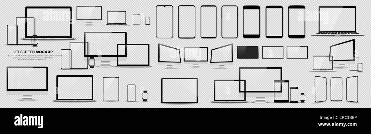 Mockup collection hi-res stock photography and images - Alamy