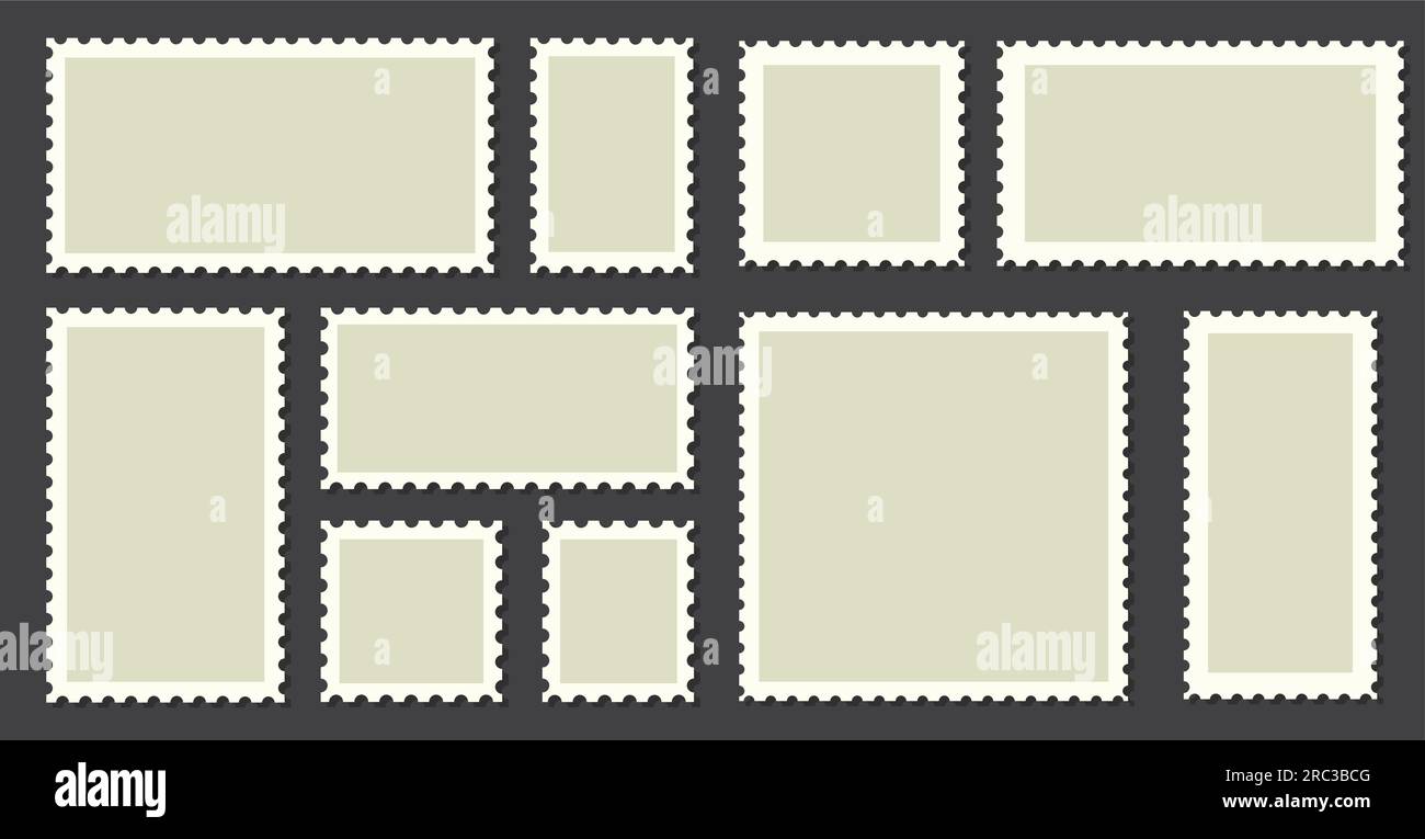 Blank postage stamps frames hi-res stock photography and images - Alamy