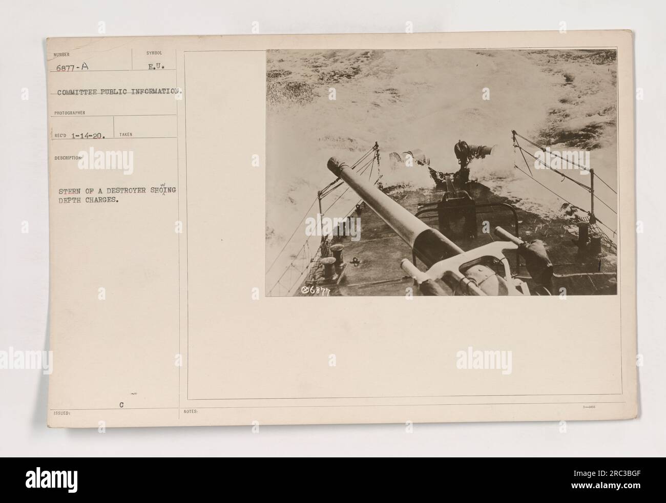 Image depicting the stern of a destroyer showcasing depth charges. This ...