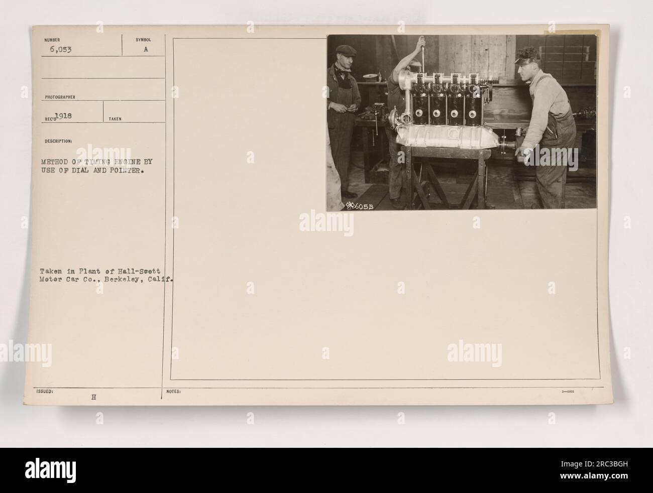 Image 111-SC-6053 shows a method of timing the engine by using a dial ...