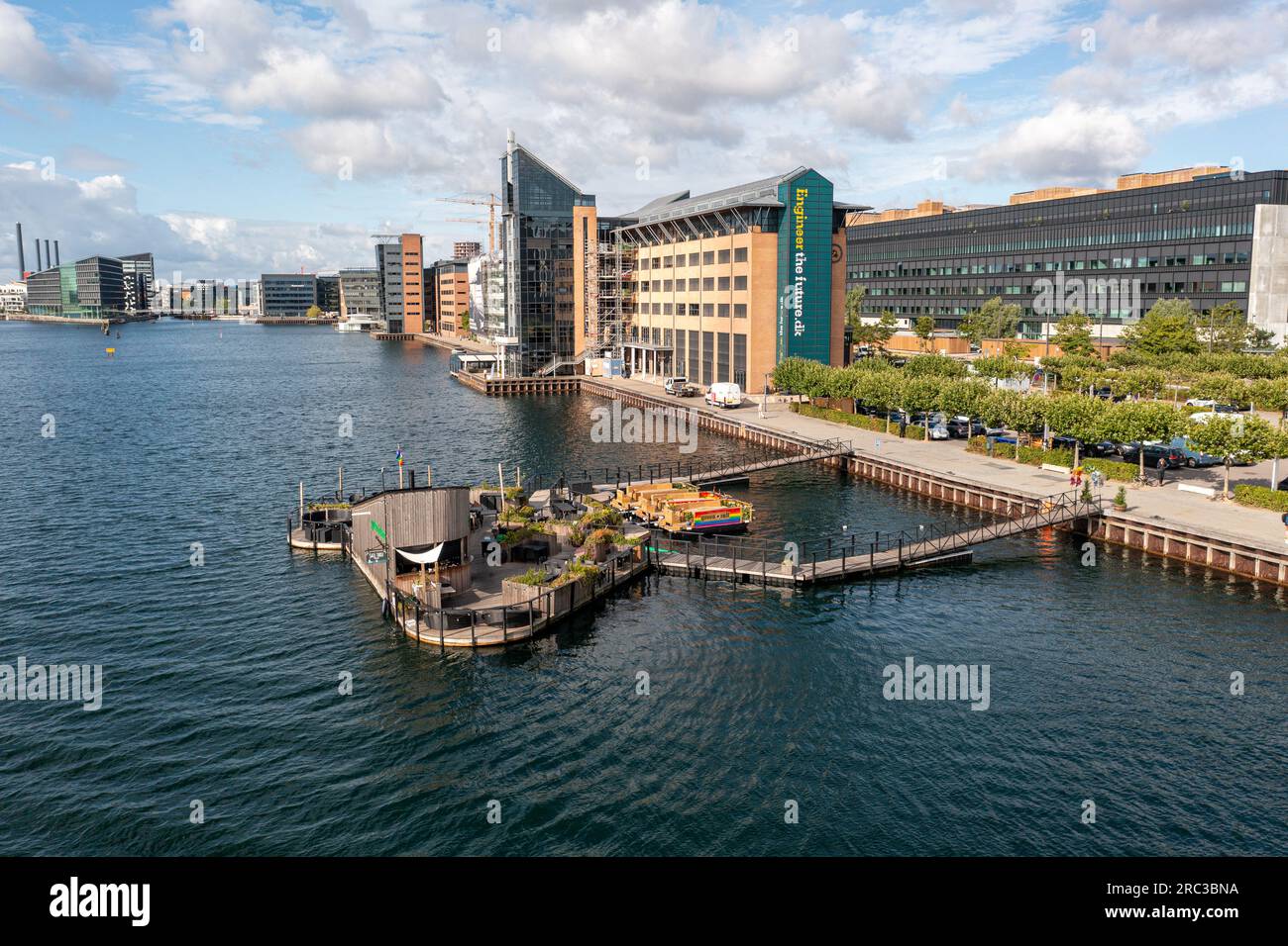 Green Island CPH Floating Bar in Copenhagen Stock Photo - Alamy