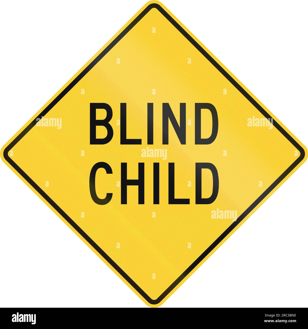 US warning traffic sign: Blind child Stock Photo - Alamy