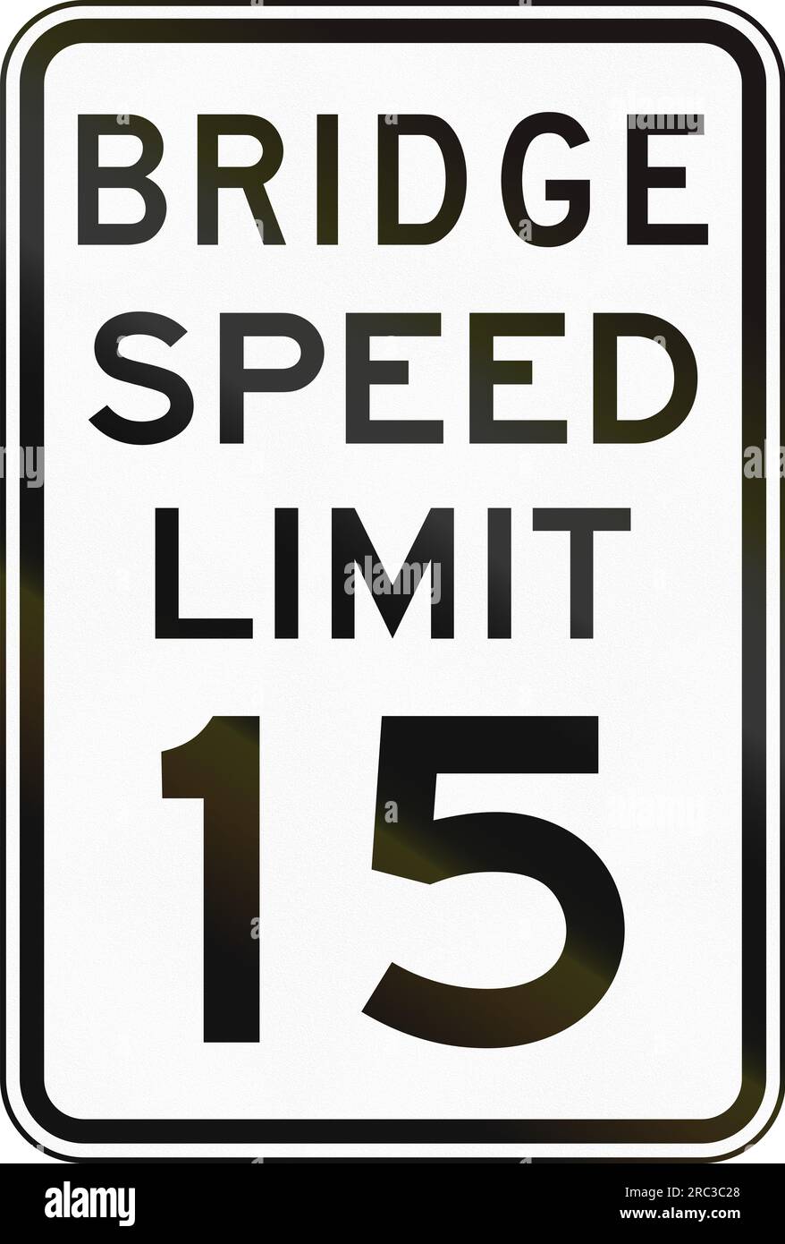 United States Bridge speed limit sign, Minnesota Stock Photo - Alamy