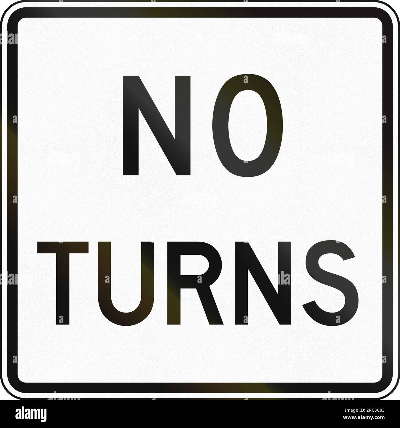 United States traffic sign: No turns Stock Photo - Alamy