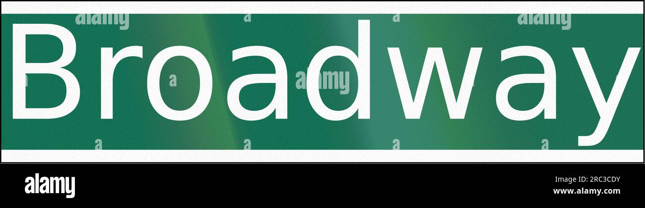 New York City Broadway Street Sign Stock Photo - Alamy