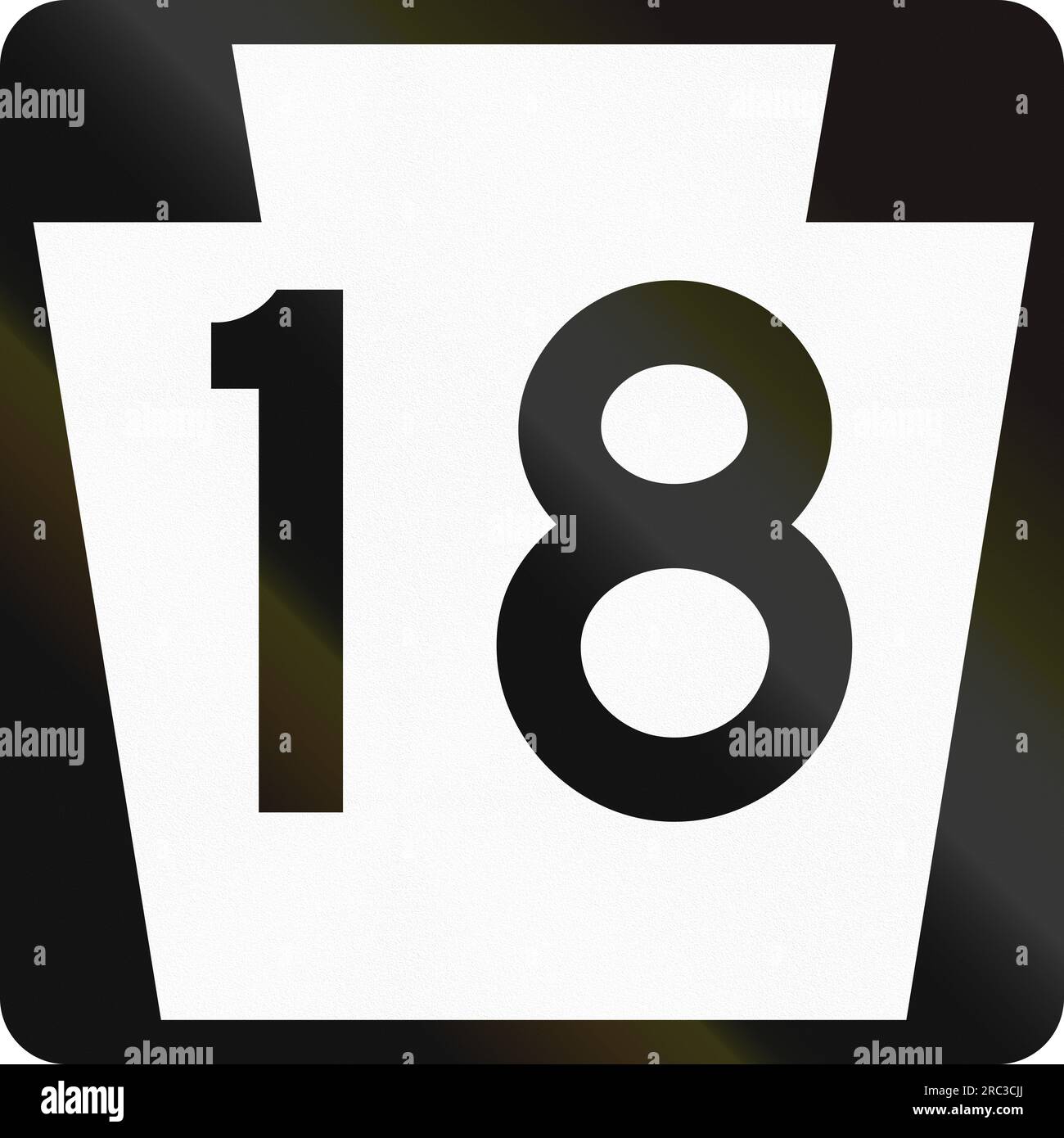 US state route shield Pennsylvania, using a keystone Stock Photo - Alamy