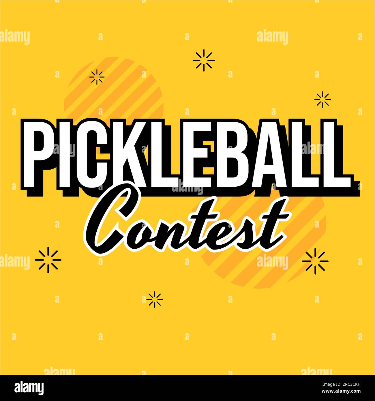 Pickleball contest games sports banner template design vector Stock ...