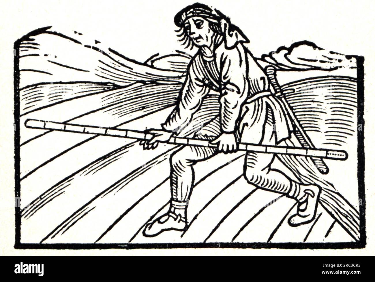 measure, yardstick, woodcut, Jakob Koebel: "Geometrey", 1535, reprint ...