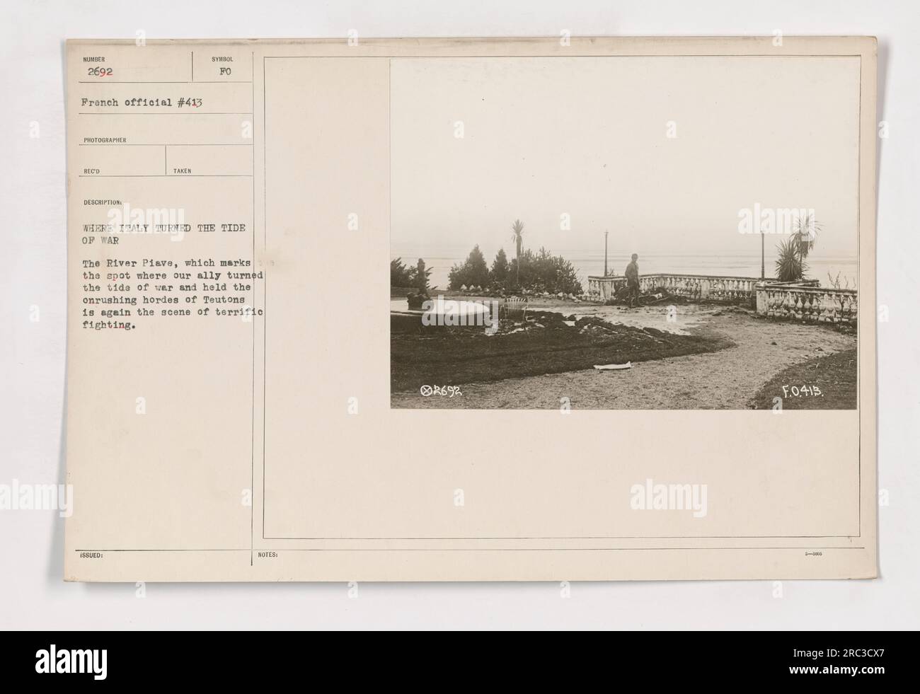"French Official #413 captures the intense fighting at the River Piave ...