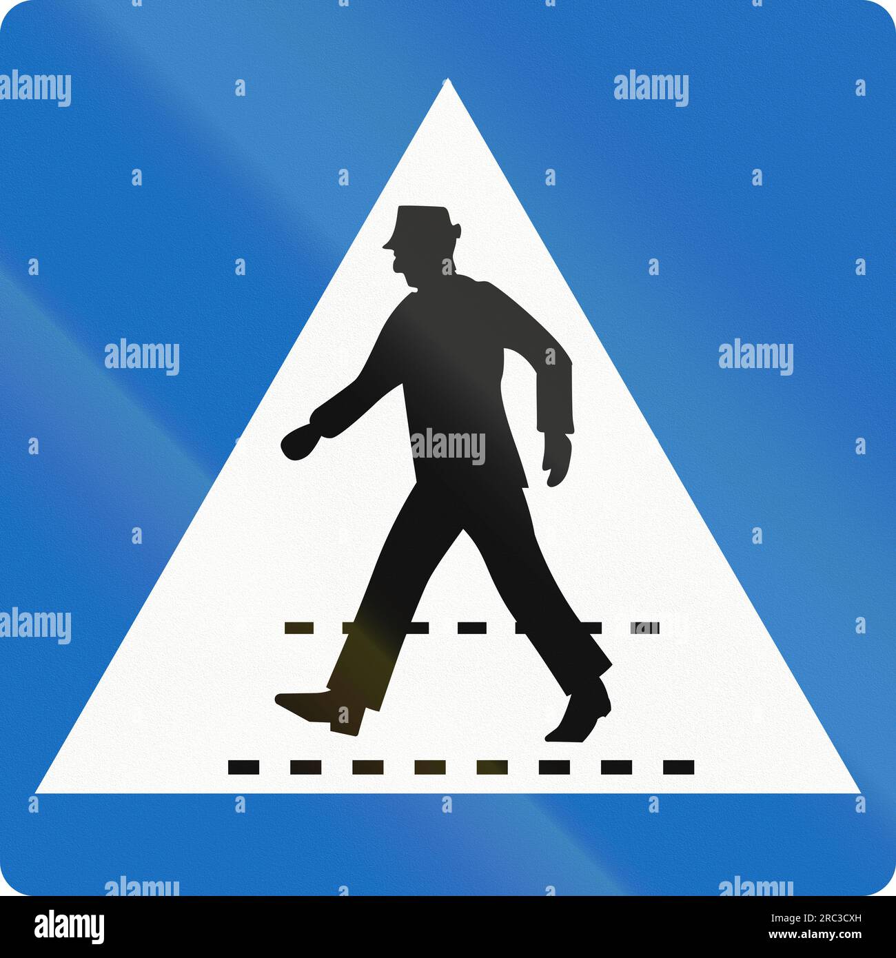 Austrian traffic sign: Pedestrian crossing (give way Stock Photo - Alamy