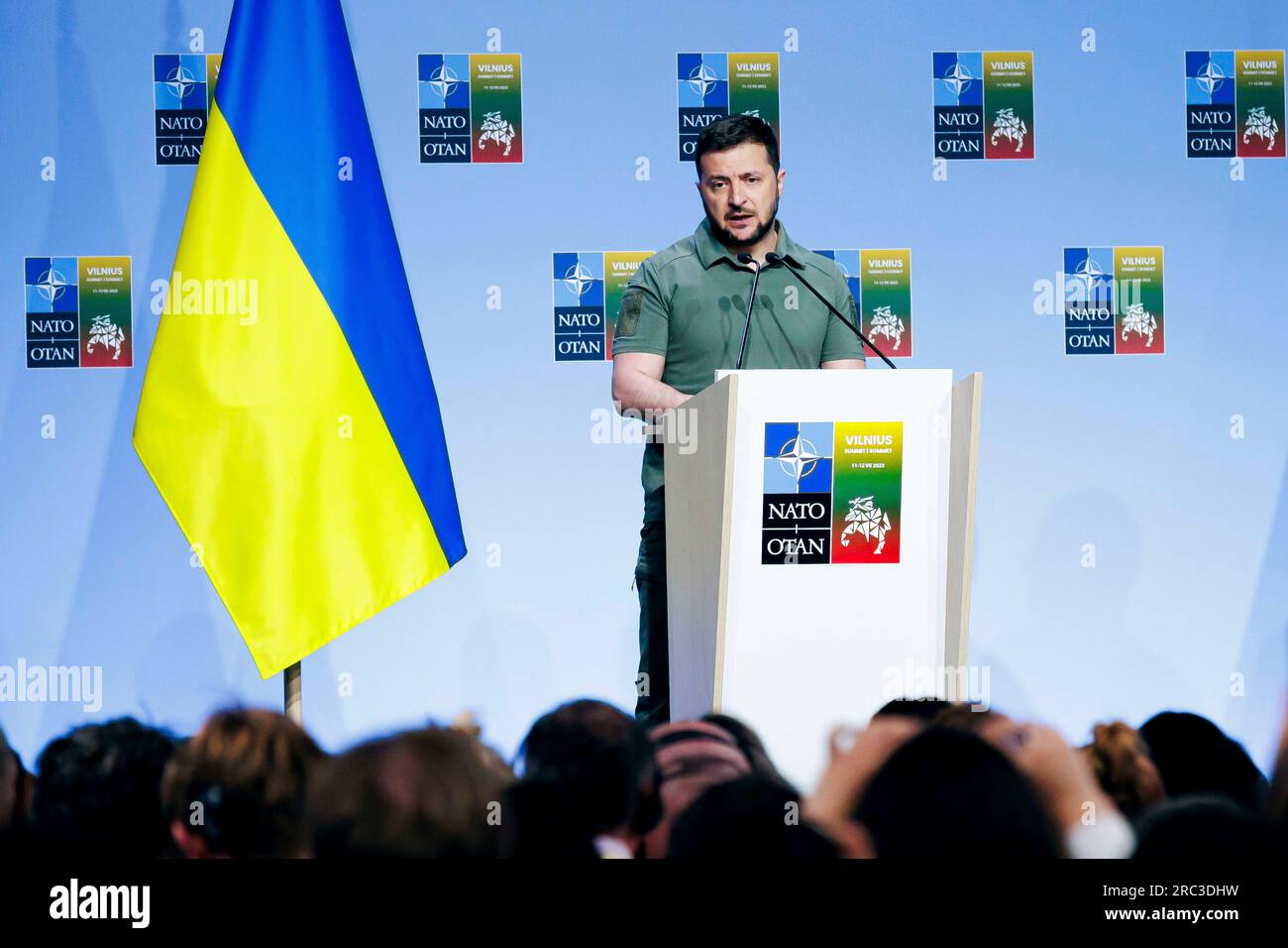 Vilnius, Litauen. 12th July, 2023. Ukrainian President Volodymyr ...