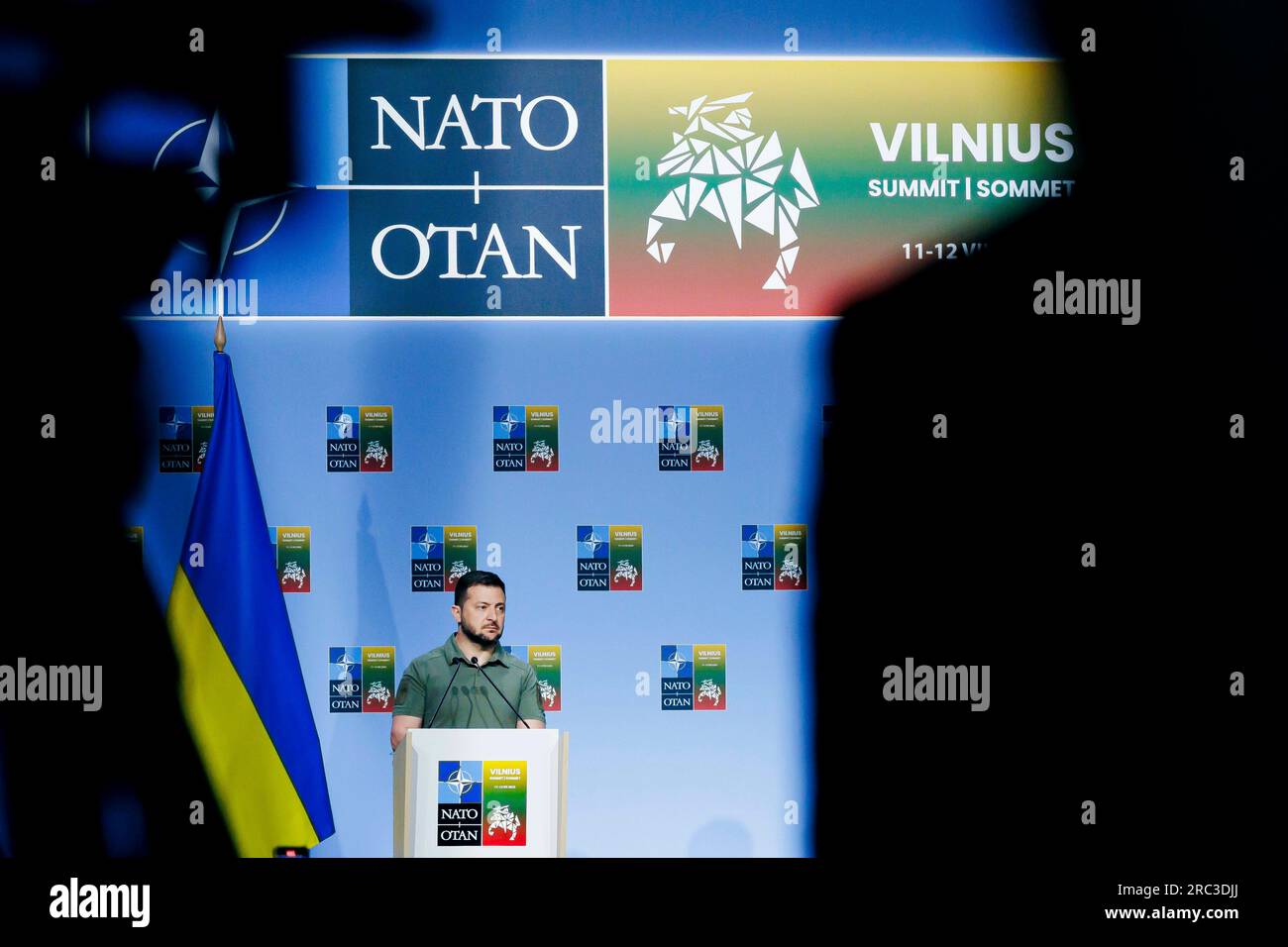 Vilnius, Litauen. 12th July, 2023. Ukrainian President Volodymyr ...