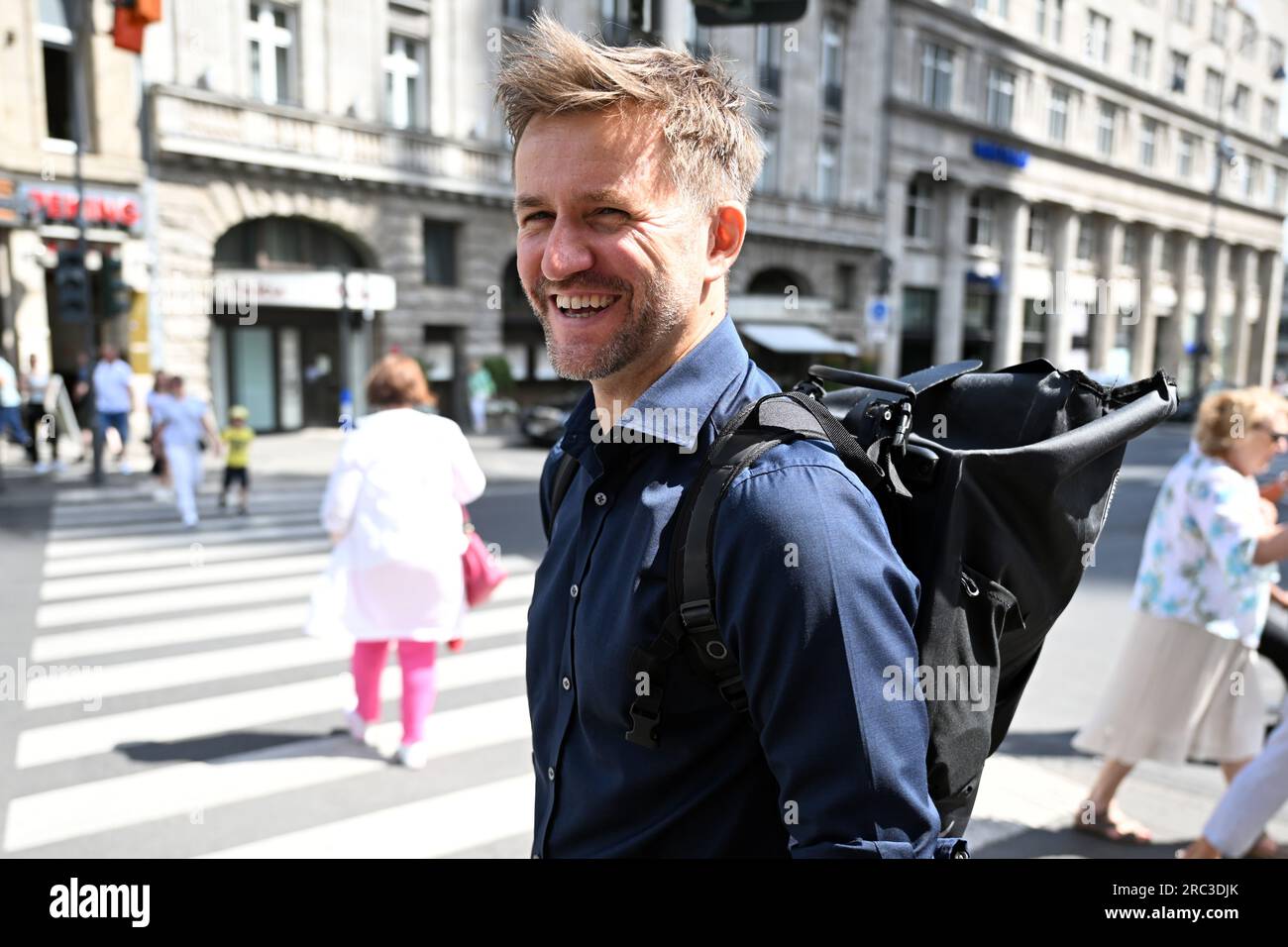 Cologne, Germany. 12th July, 2023. Nico Rathmann, pedestrian traffic ...