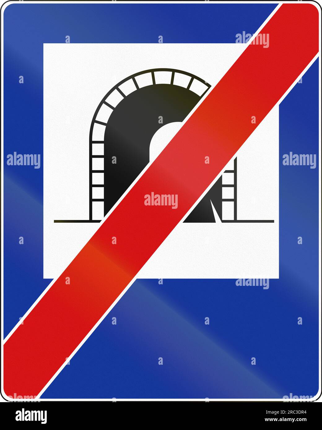 Official Polish traffic sign: end of tunnel Stock Photo - Alamy