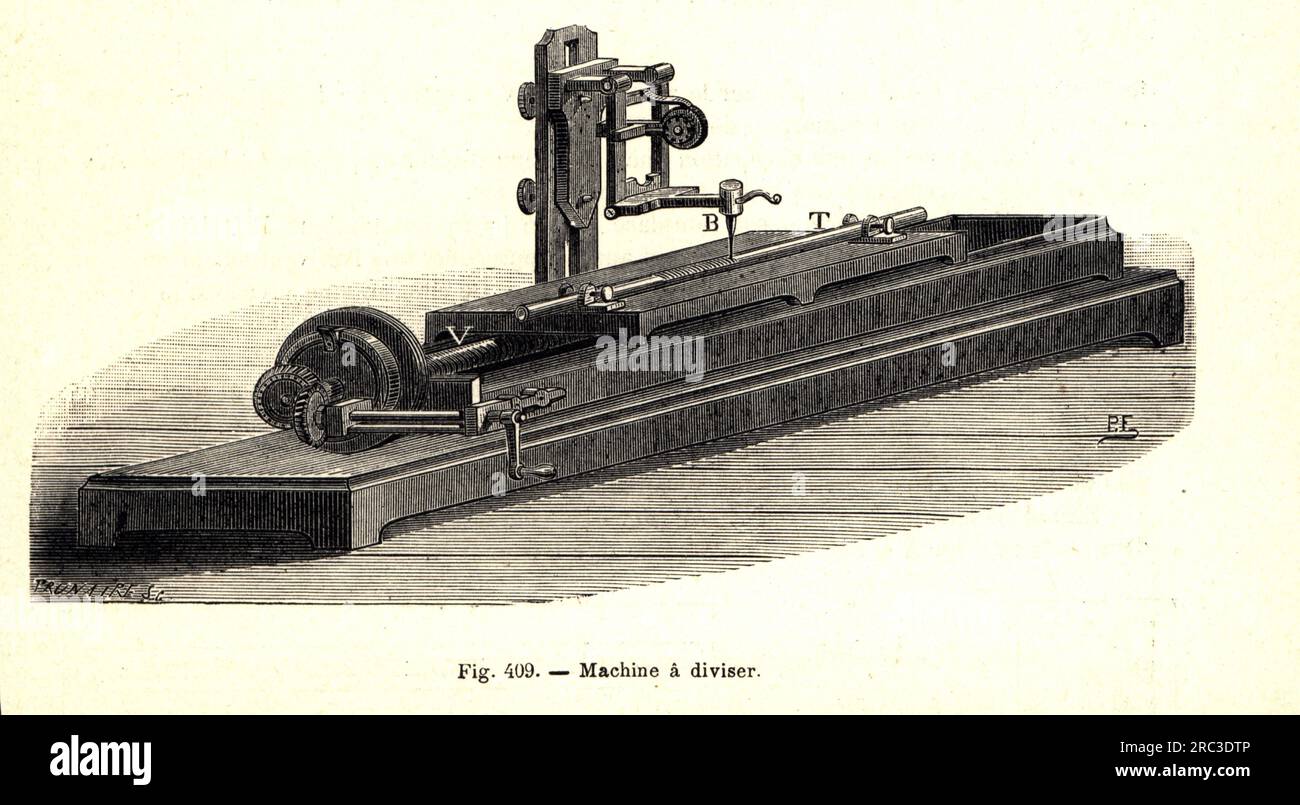 technics, machinery, dividing machine, manufacture of exact graduations ...
