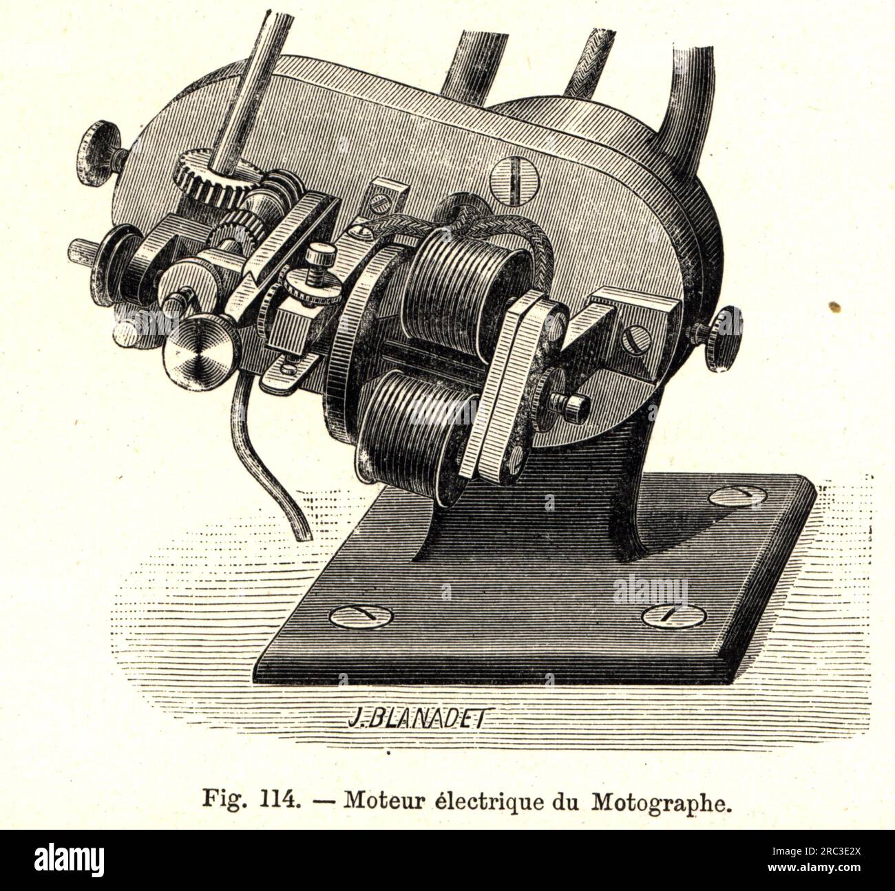 technics, electrical engineering, electric motor of an electromotograph ...