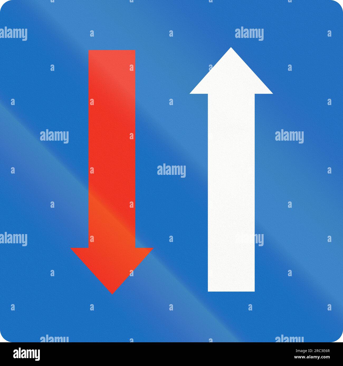 Austrian information sign 7a - priority over oncoming traffic Stock ...