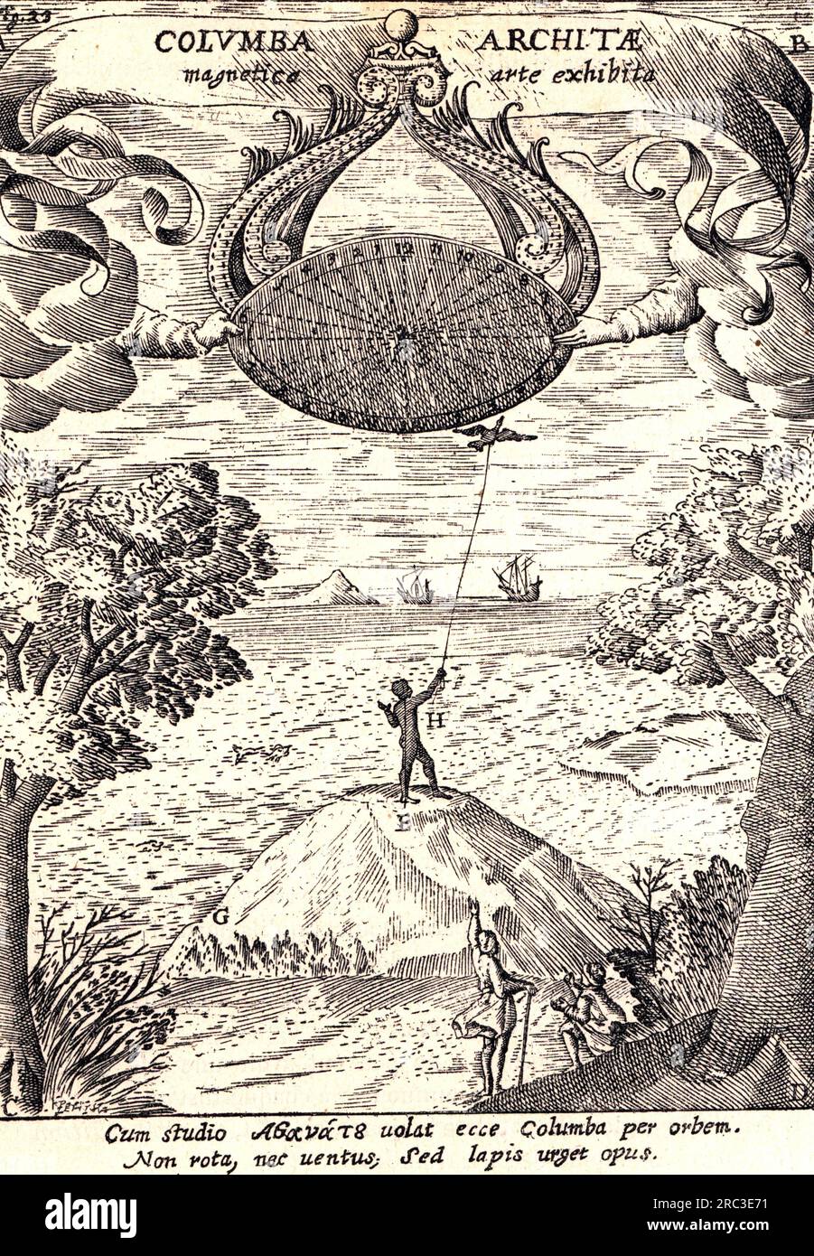 science, physics, magnetism, "The dove of Archytas is proving the magnetic art", copper ...