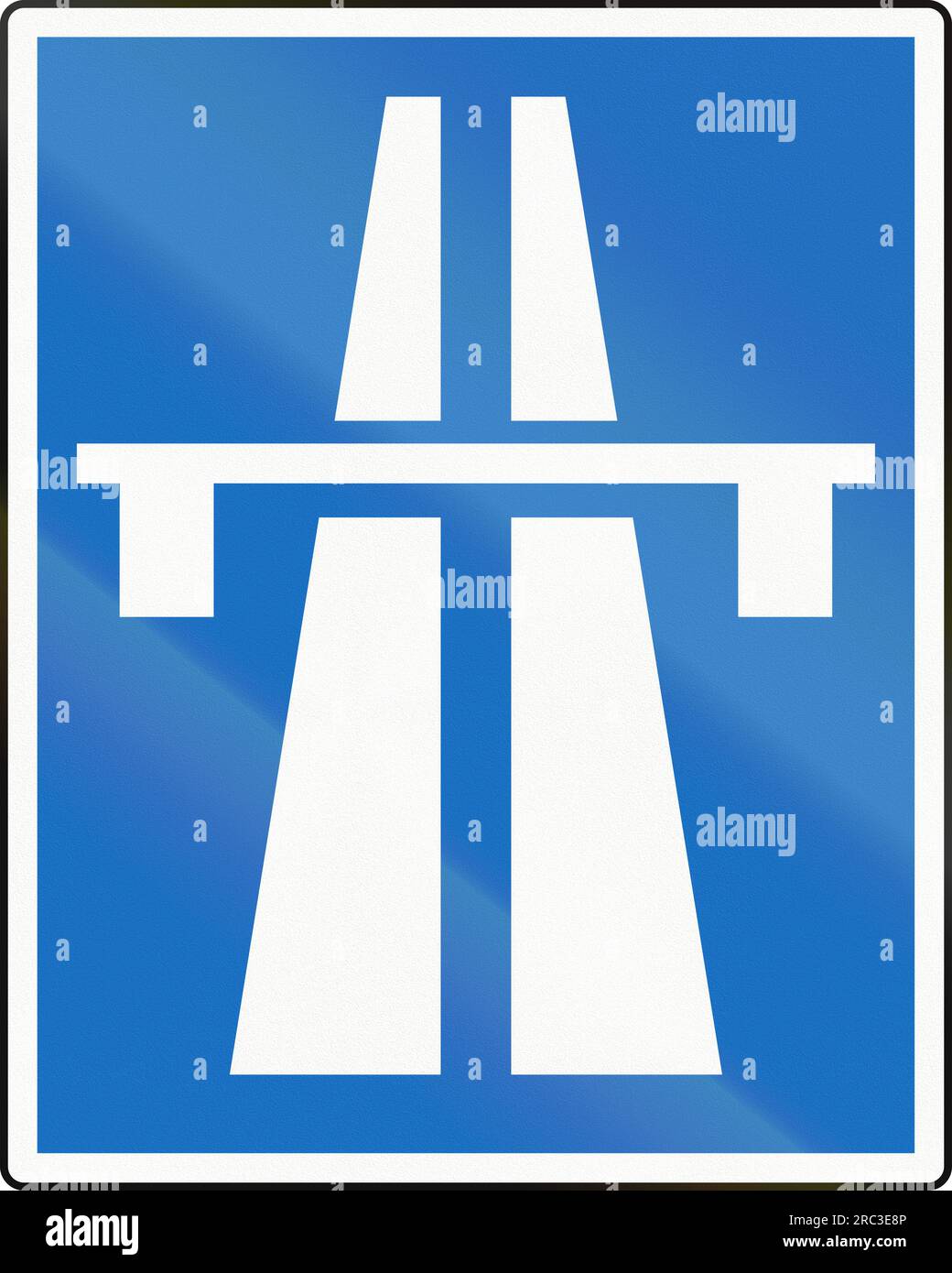 Austrian traffic sign: Beginning of motorway/Autobahn Stock Photo - Alamy