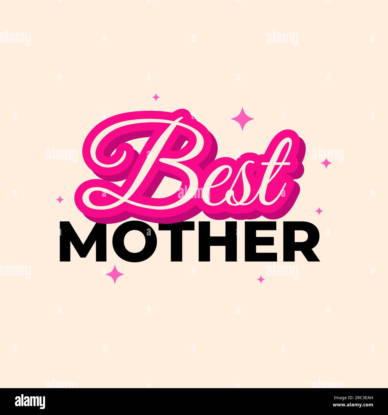 Best mother mummy day cute banner template design vector Stock Vector ...