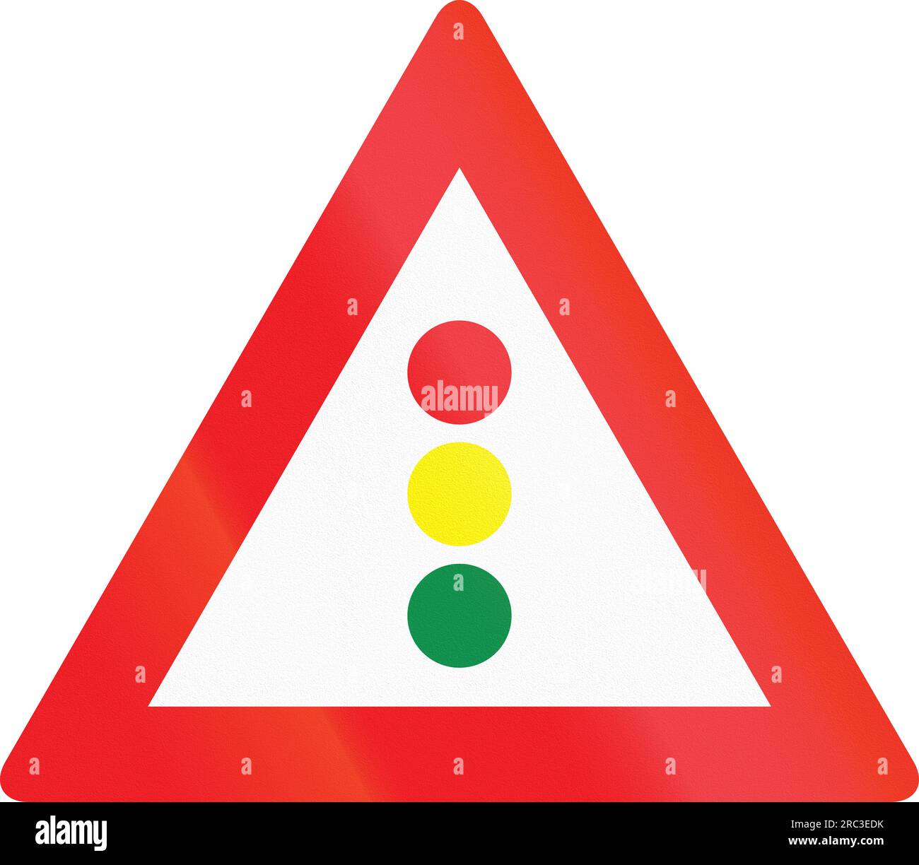 Austrian sign warning about traffic lights Stock Photo - Alamy