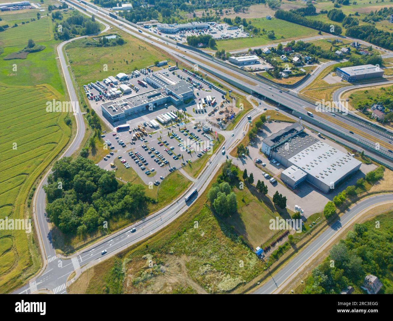 Modern European logistics warehouse for worldwide delivery of goods ...