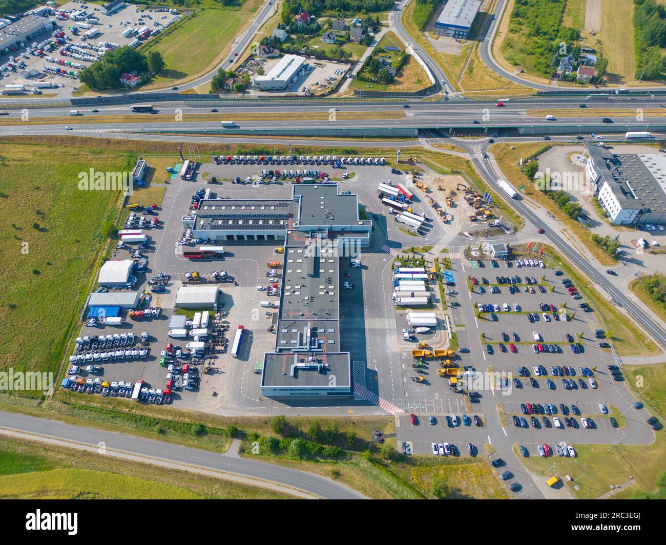 Modern European logistics warehouse for worldwide delivery of goods ...