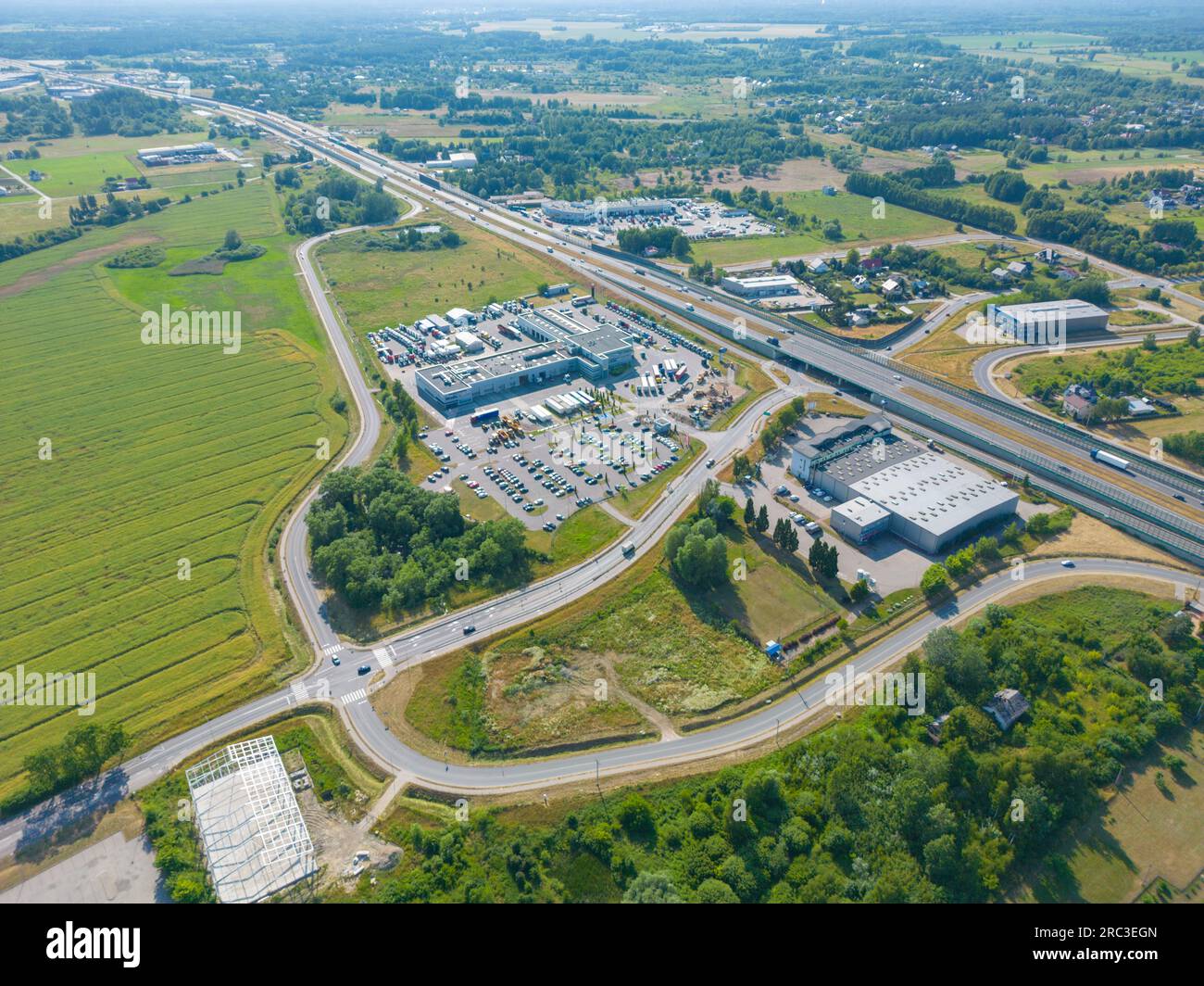 Modern European logistics warehouse for worldwide delivery of goods ...