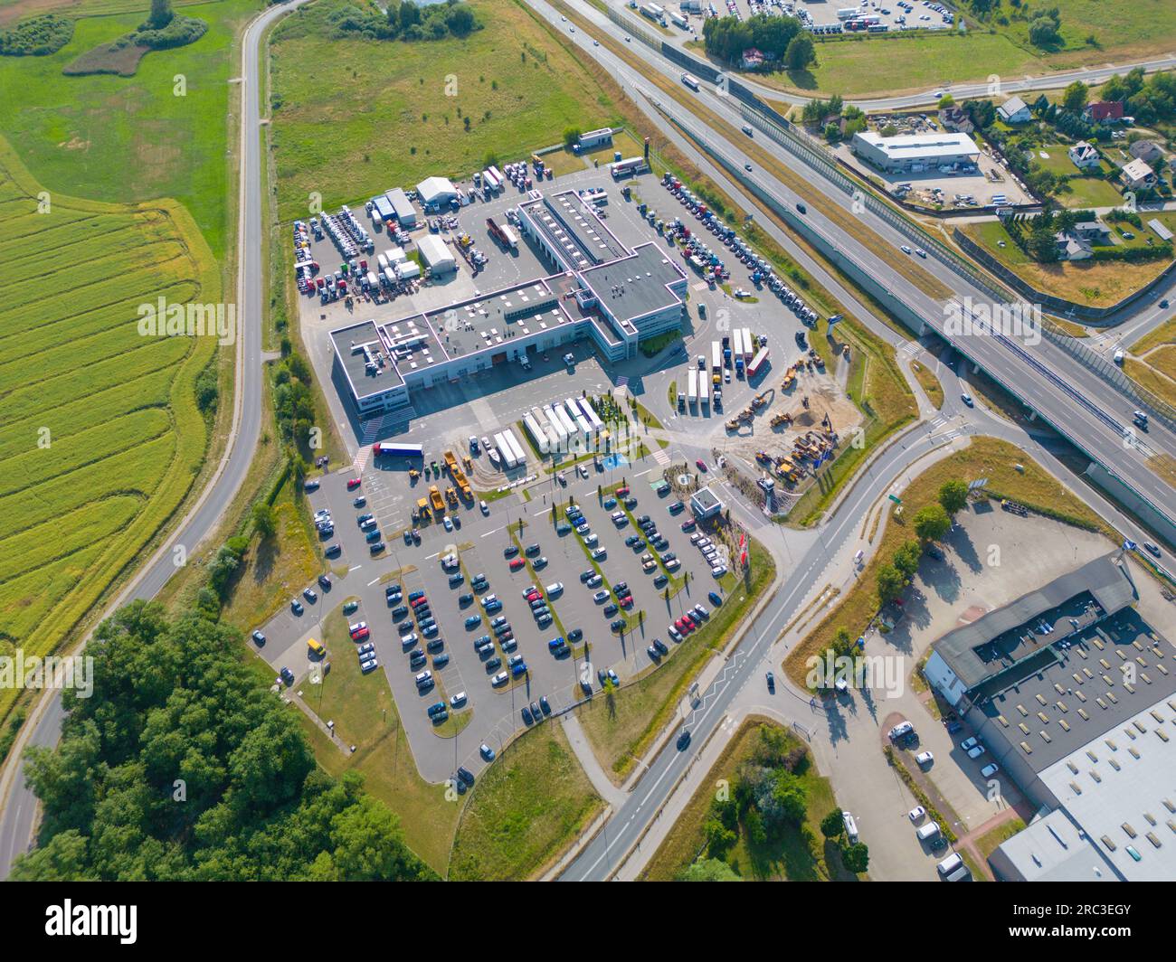 Modern European logistics warehouse for worldwide delivery of goods ...