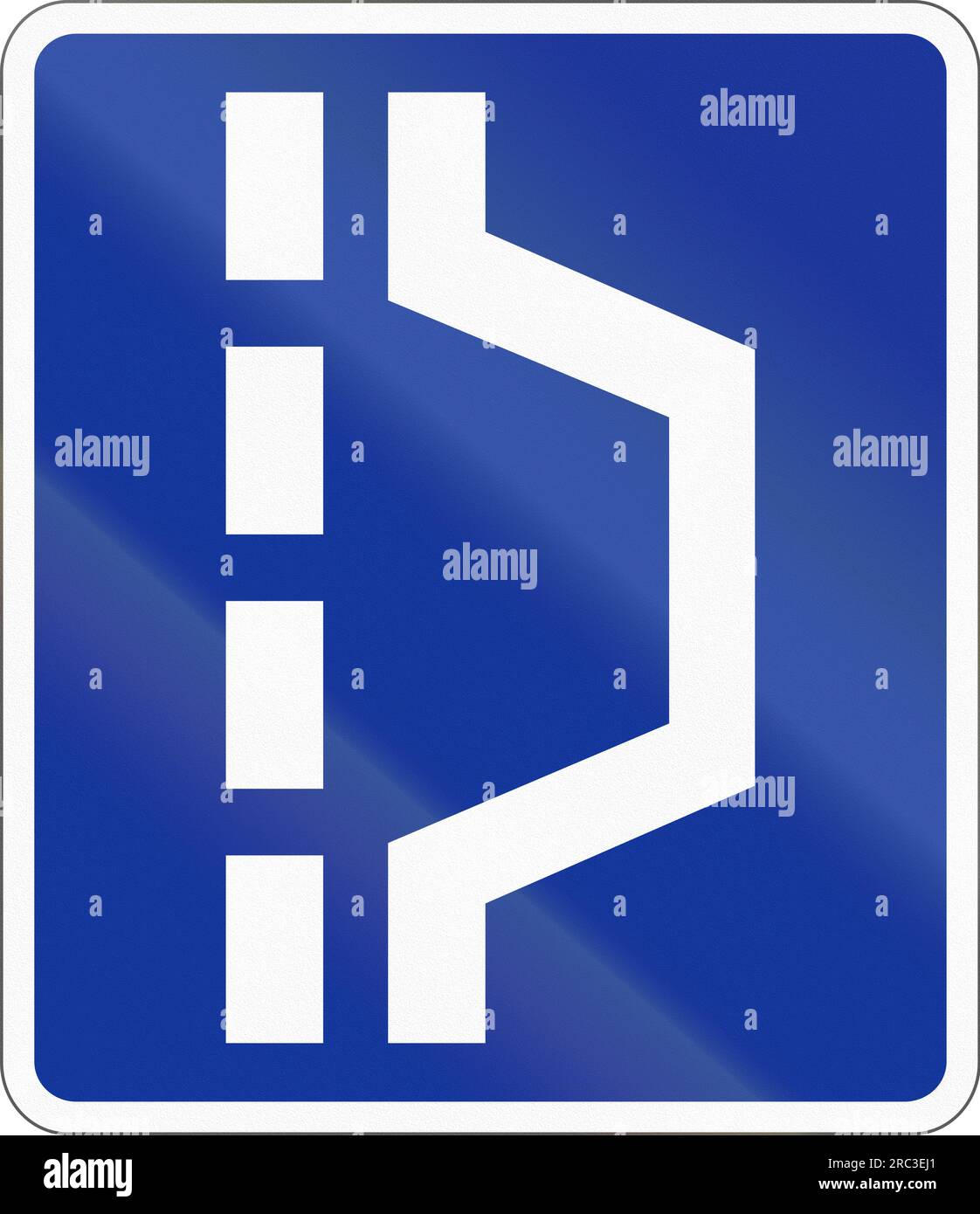 Polish traffic sign: Breakdown bay Stock Photo - Alamy