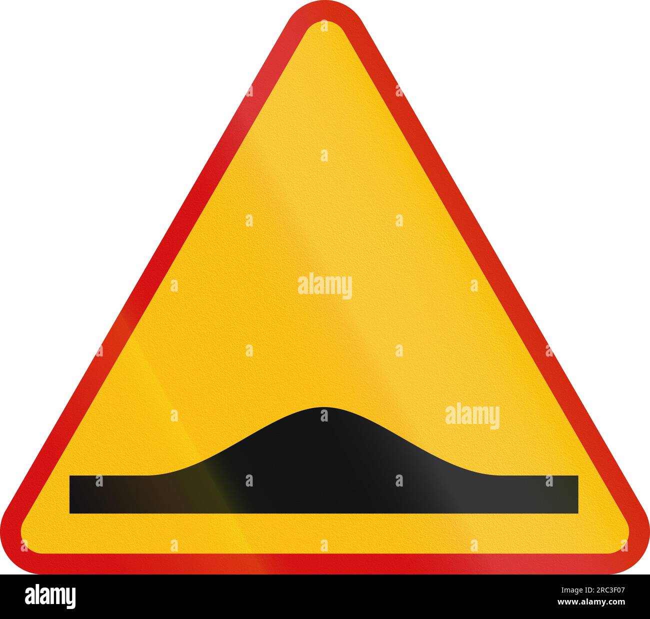 Polish sign indicating speed bumps Stock Photo - Alamy