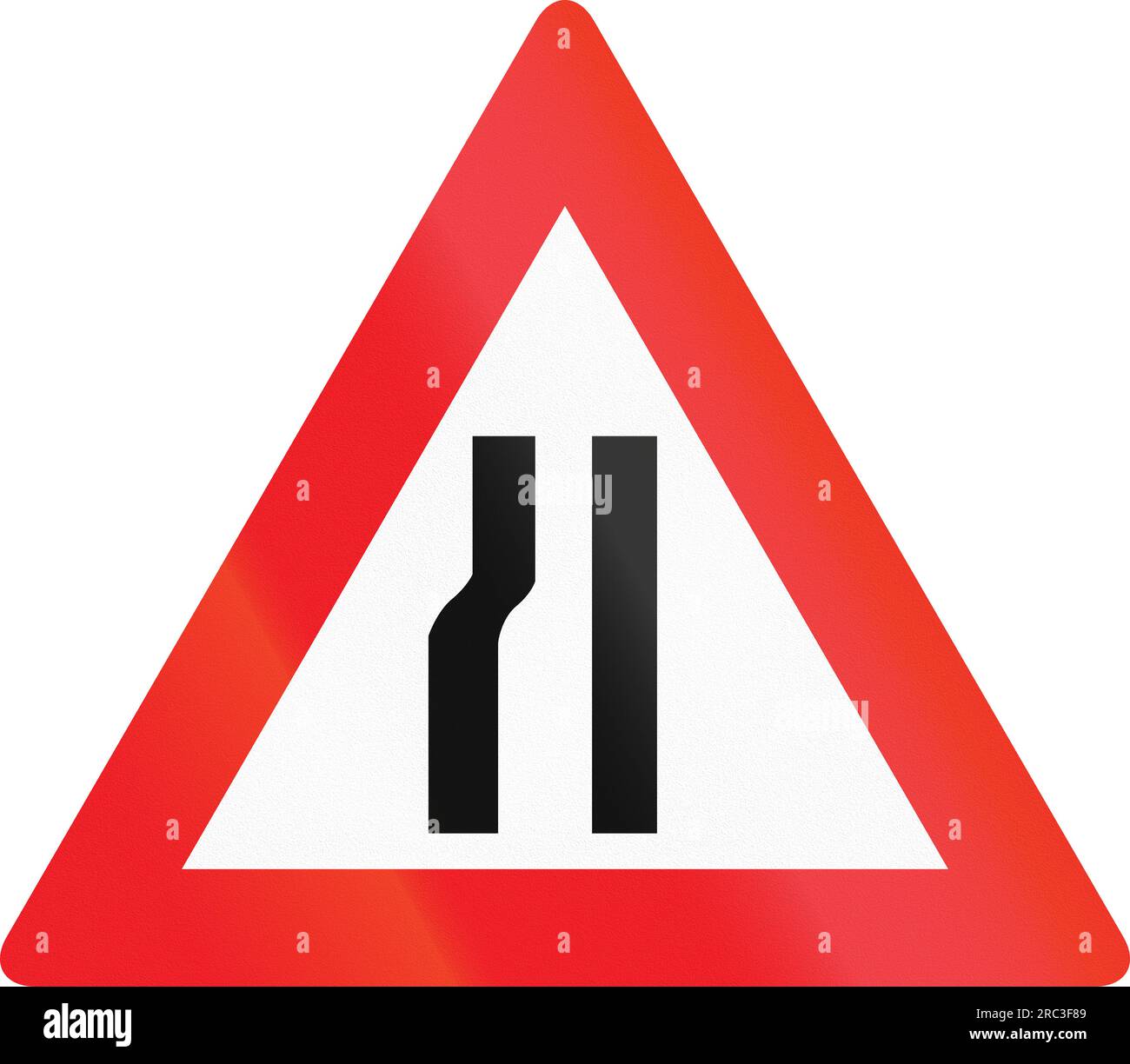 Austrian sign warning about a double curve first to right Stock Photo ...