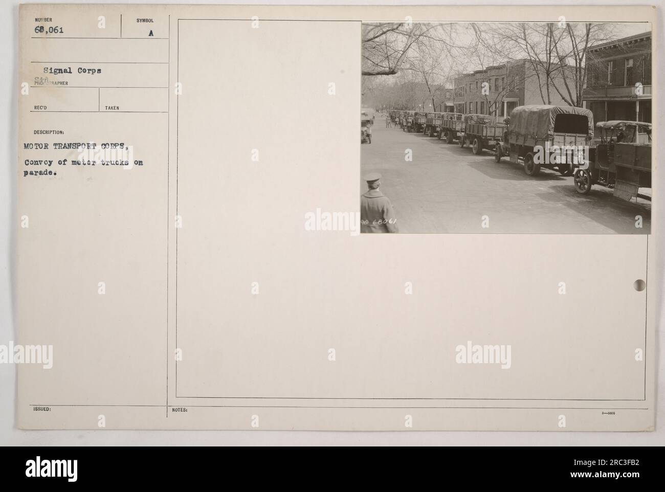 convoy of motor trucks from the American Military Activities during ...