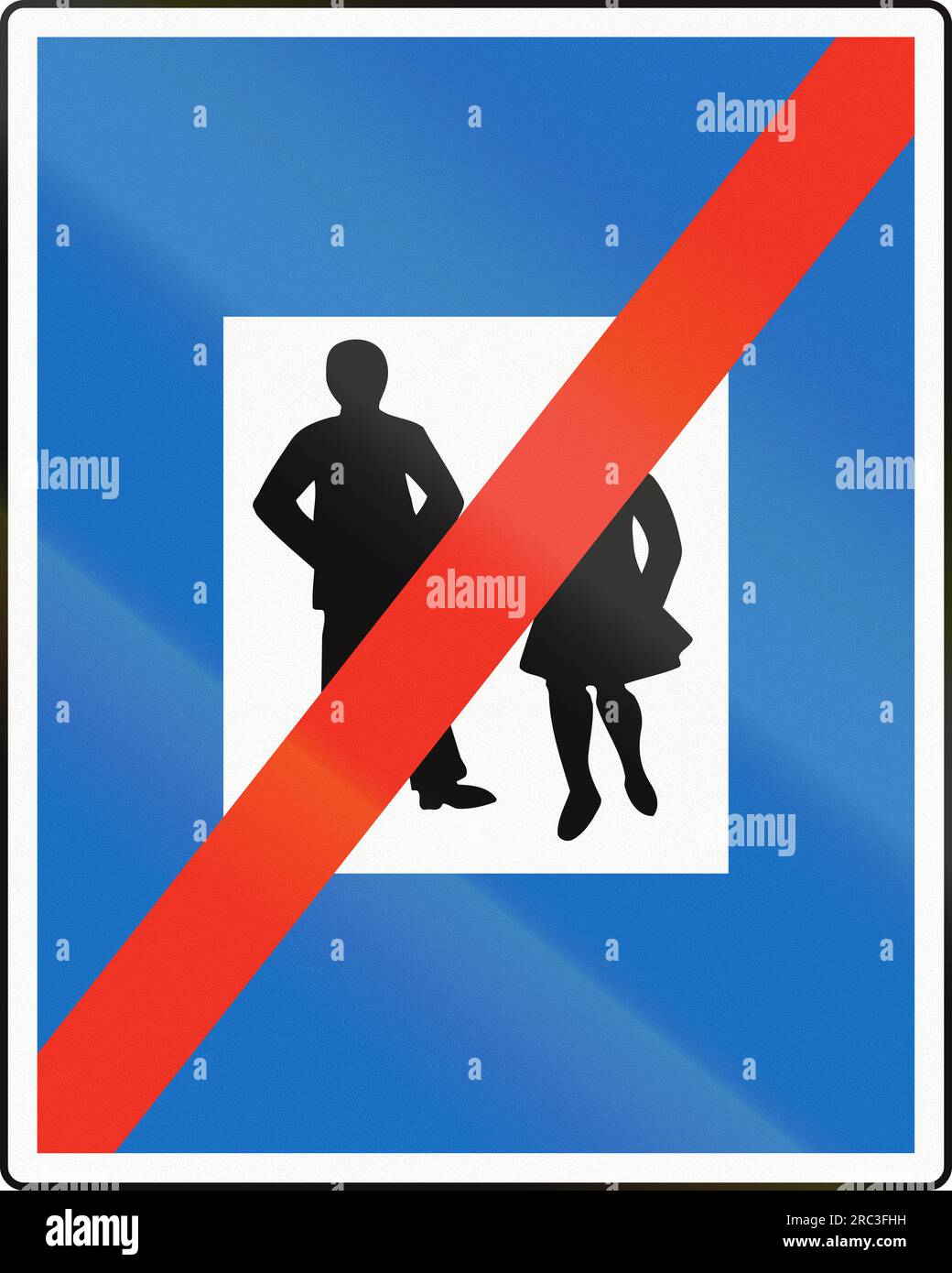 Austrian traffic sign: End of pedestrian zone Stock Photo - Alamy