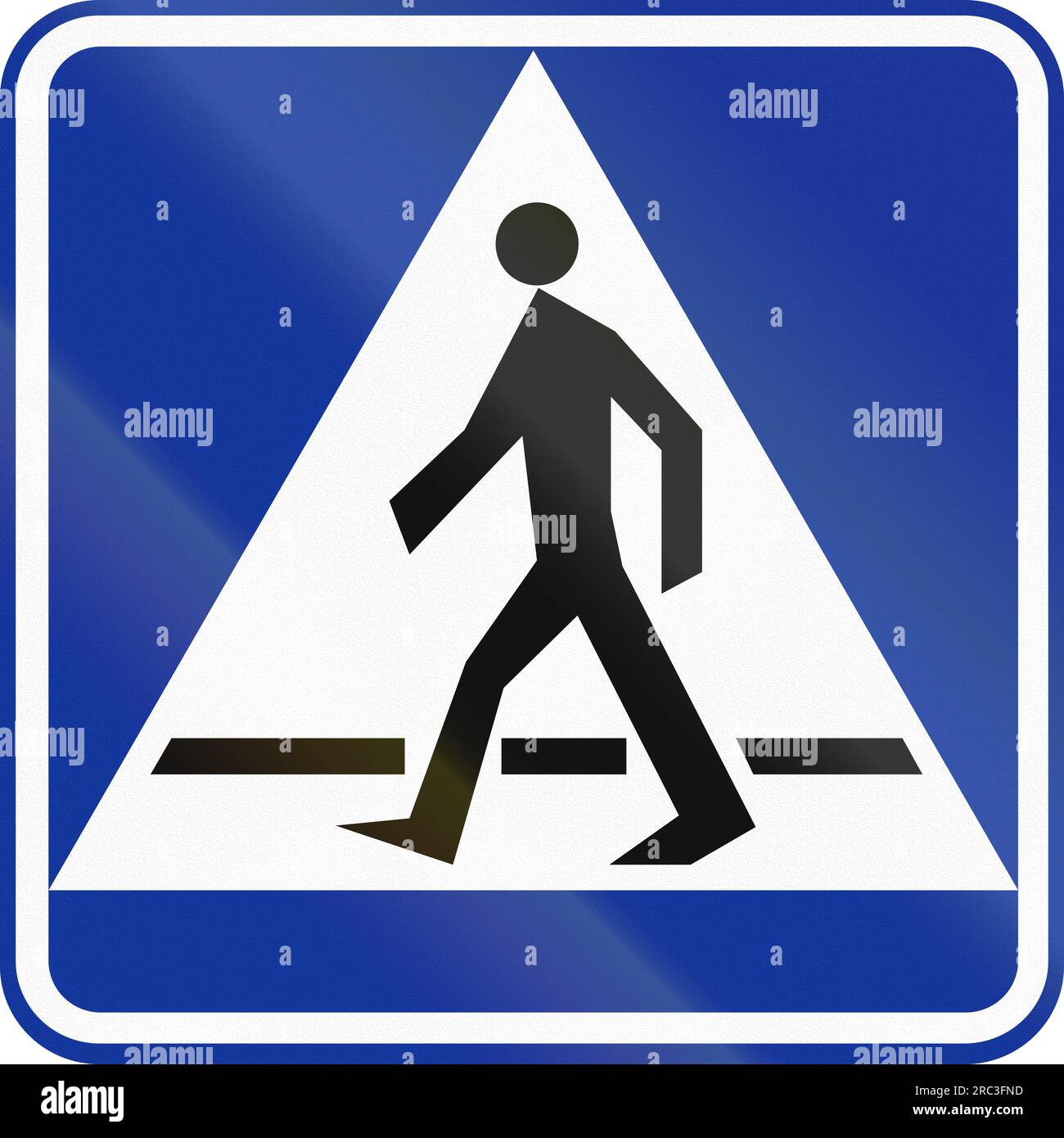 Polish traffic sign: Pedestrian crossing (give way Stock Photo - Alamy