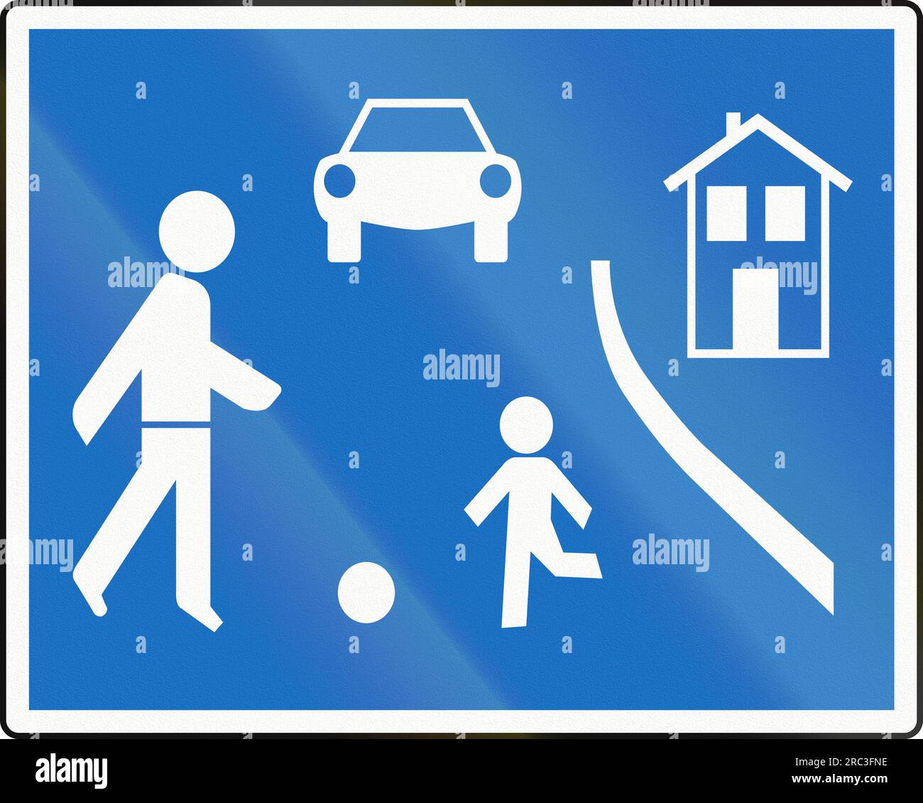 Austrian traffic sign: Home zone Stock Photo - Alamy