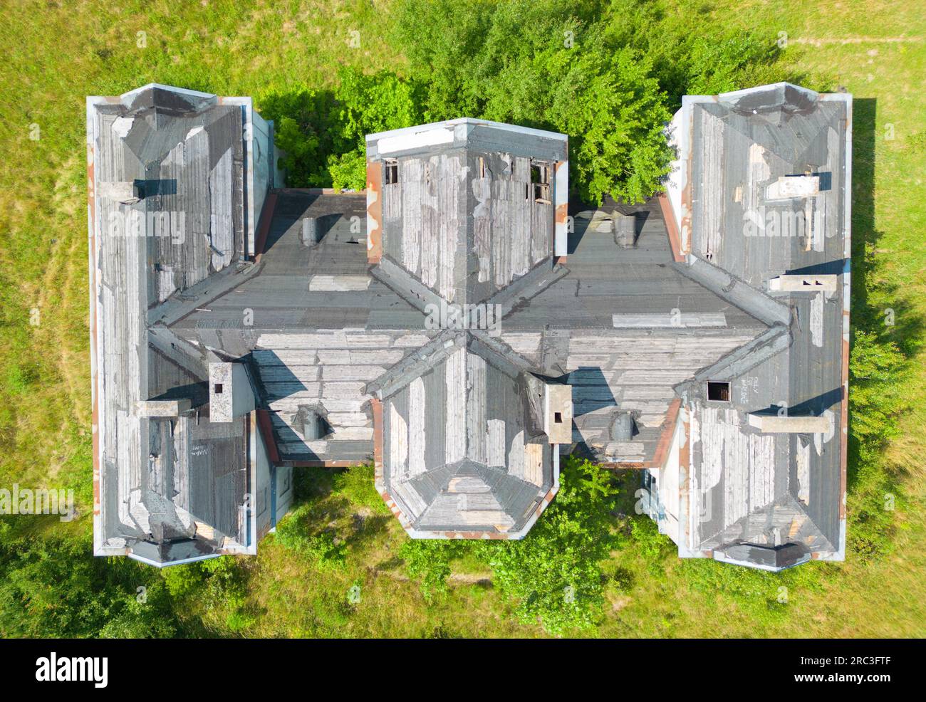 Aerial photo of village of Houses Residential Drone Above View Summer ...