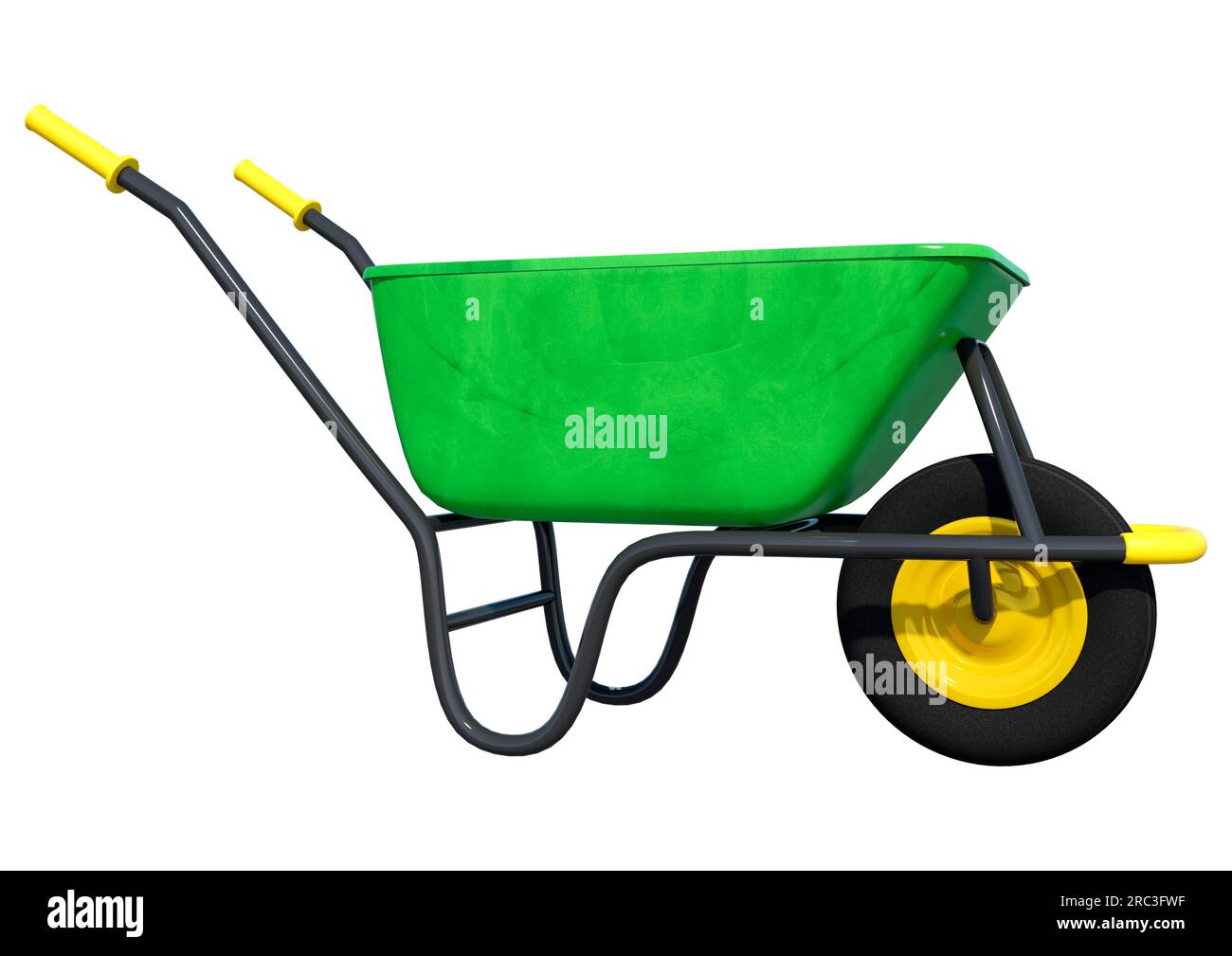 3D rendering of a wheelbarrow isolated on white background Stock Photo ...