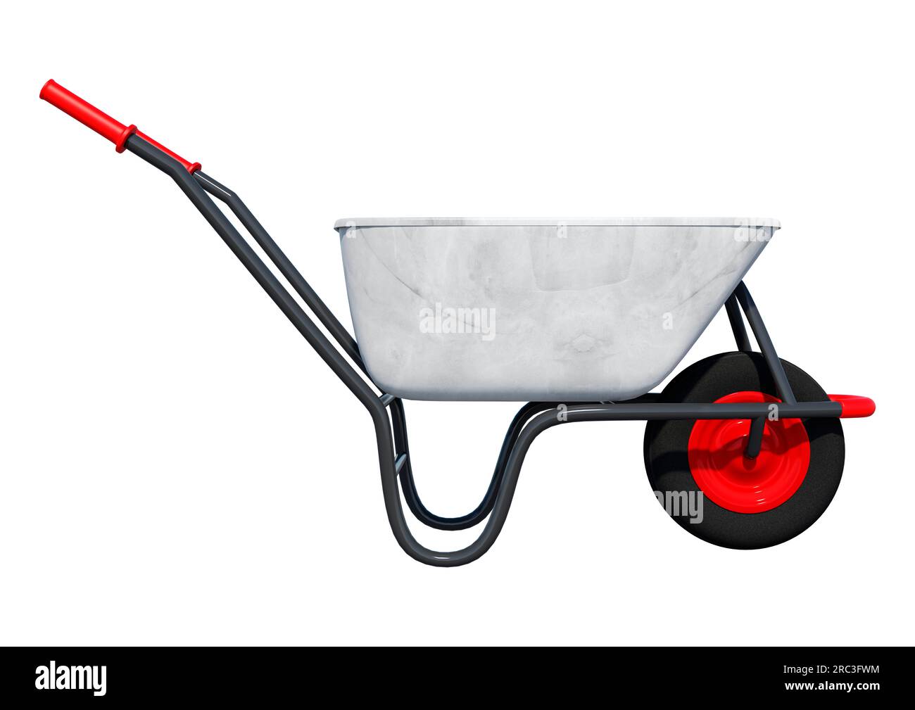3D rendering of a wheelbarrow isolated on white background Stock Photo ...