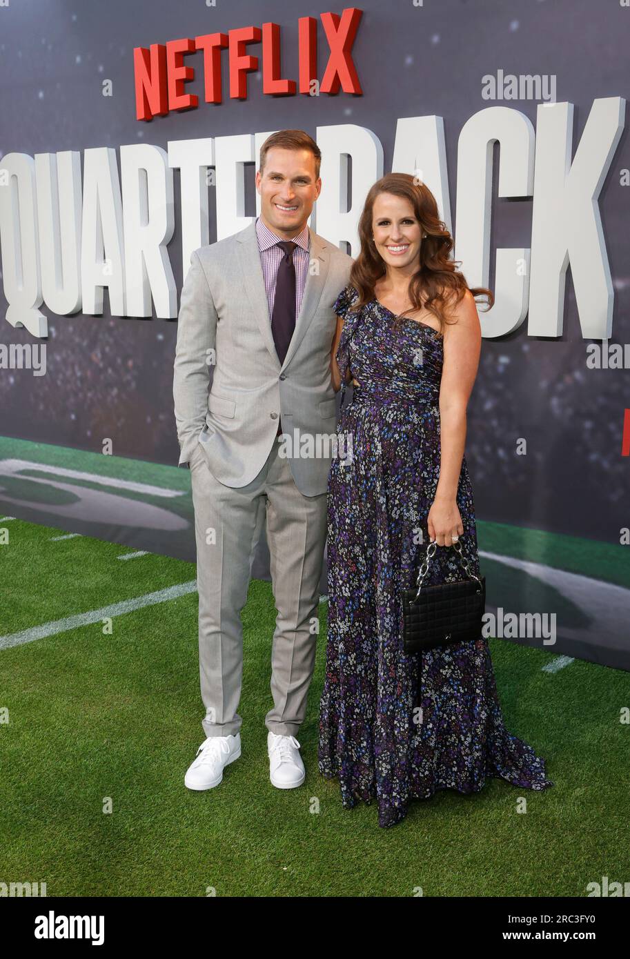 Los Angeles, Ca. 11th July, 2023. Kirk Cousins, Julie Hampton at the LA ...