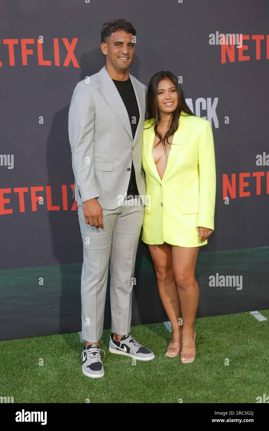 Los Angeles, Ca. 11th July, 2023. Marcus Mariota, Kiyomi Cook at the LA ...