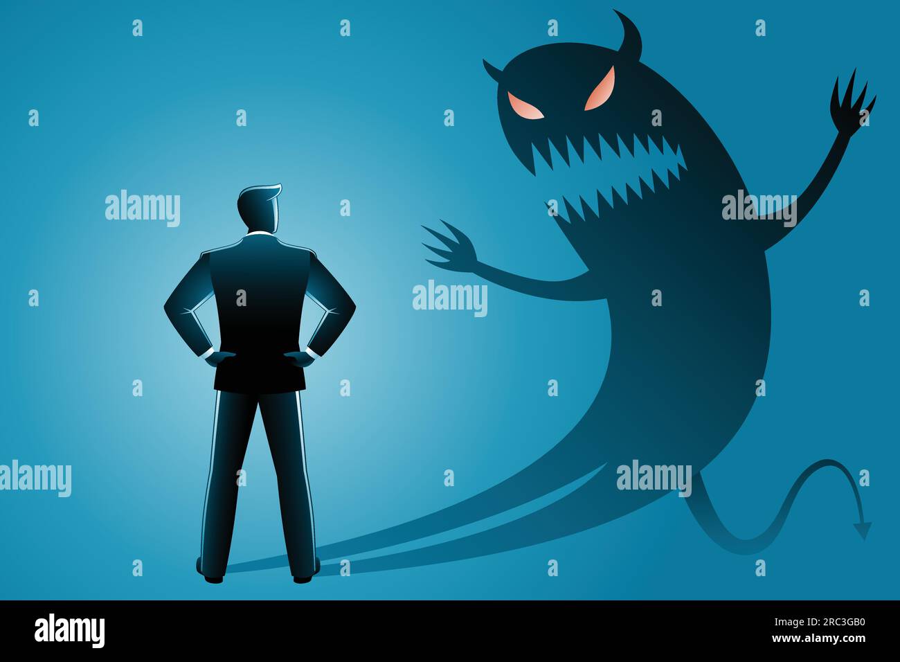 Monster shadow rear view Stock Vector Images - Alamy