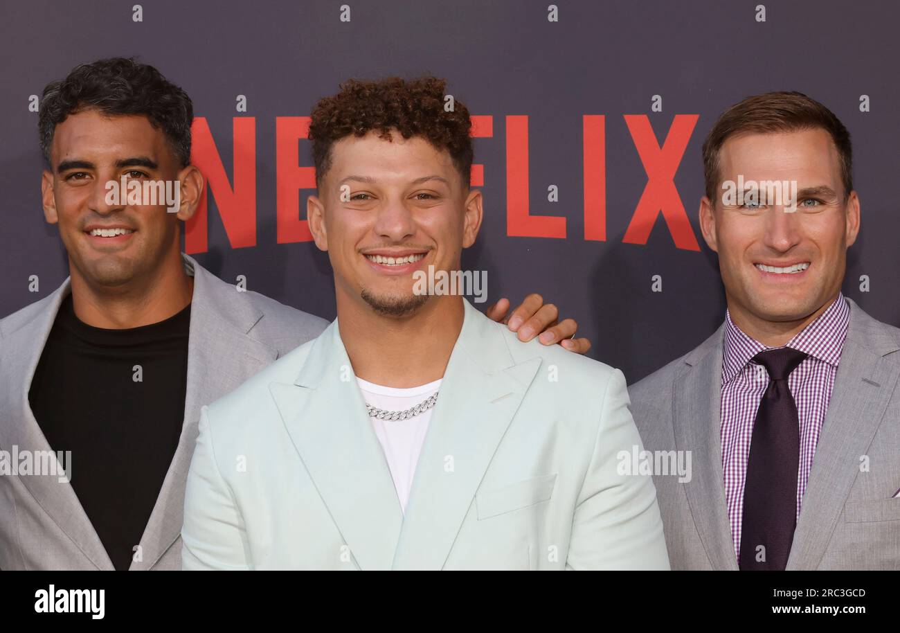 Los Angeles, Ca. 11th July, 2023. Marcus Mariota, Patrick Mahomes, Kirk ...