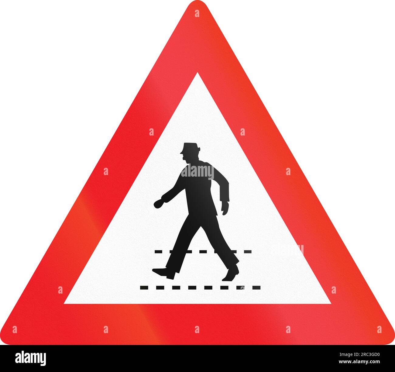 Austrian danger warning sign: Crossing, priority over other road Stock ...