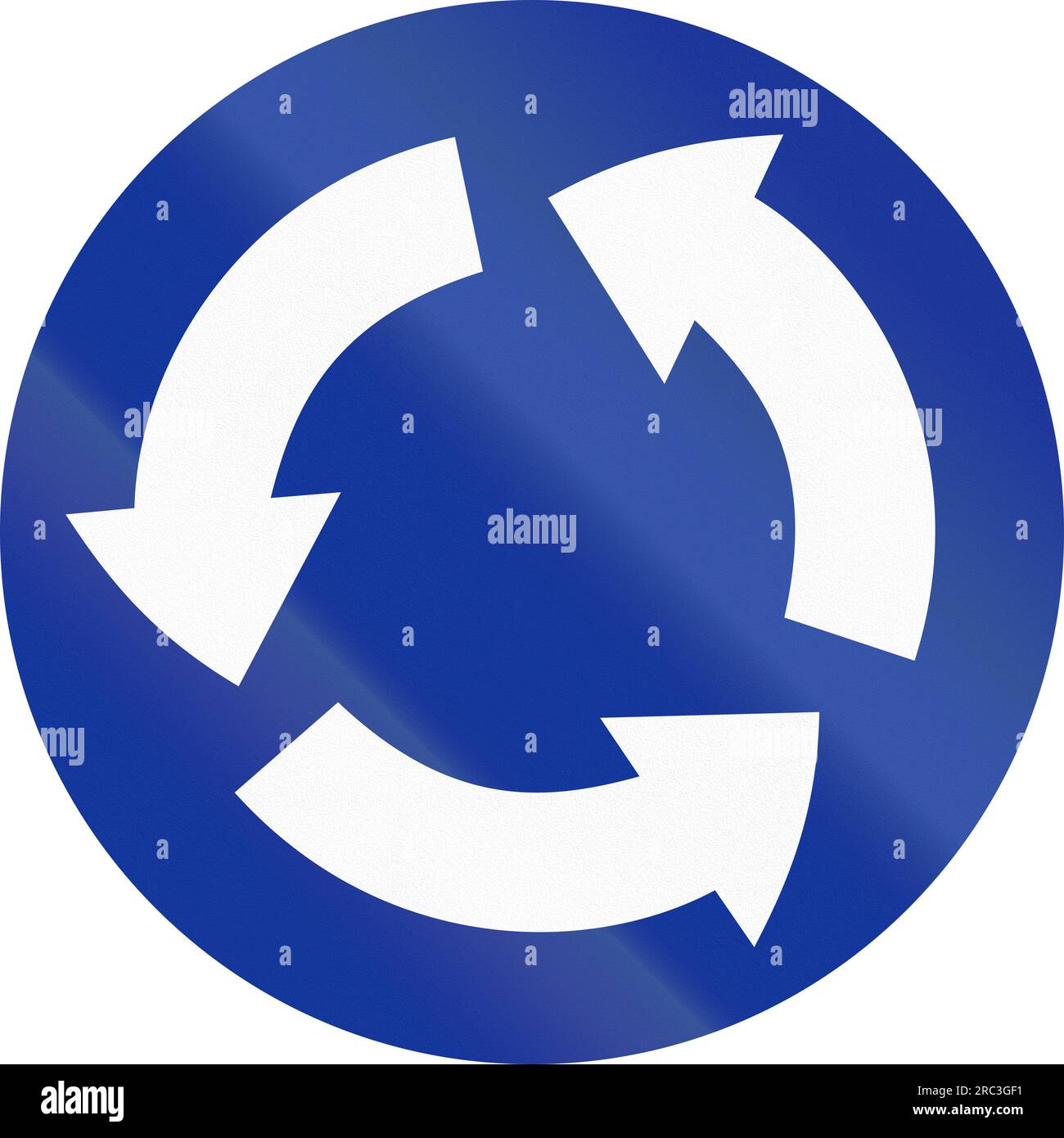 Polish traffic sign: Roundabout Stock Photo - Alamy