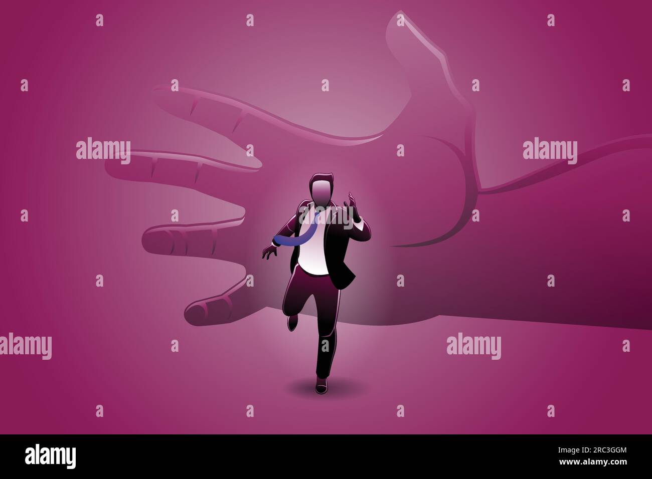 Scary boss illustration Stock Vector Images - Alamy