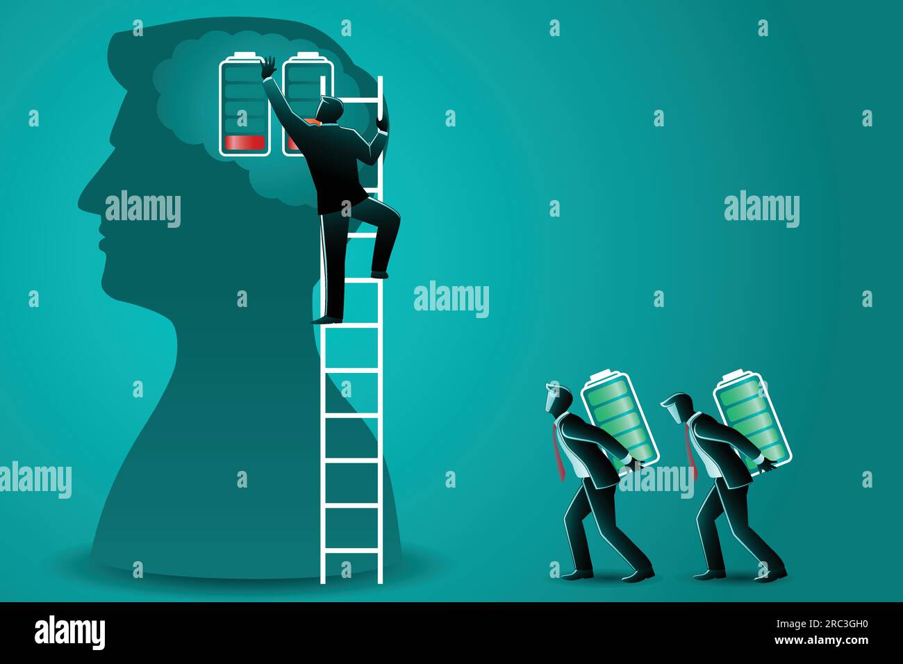 Man changing battery Stock Vector Images - Alamy