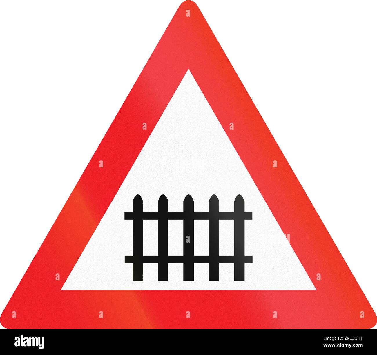 Austrian sign indicating a manned railway crossing Stock Photo - Alamy