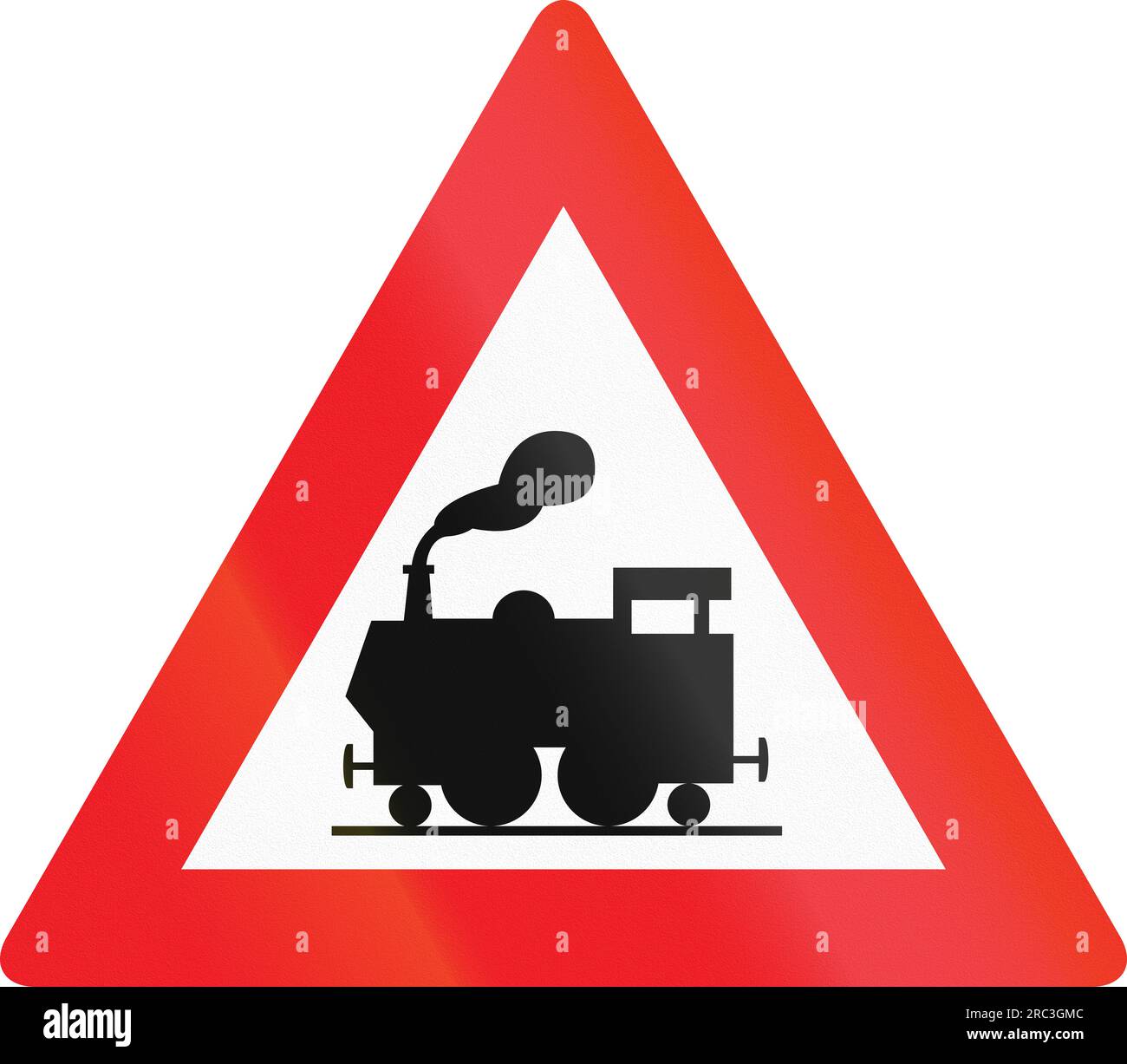 Austrian sign indicating an unmanned railway crossing Stock Photo - Alamy